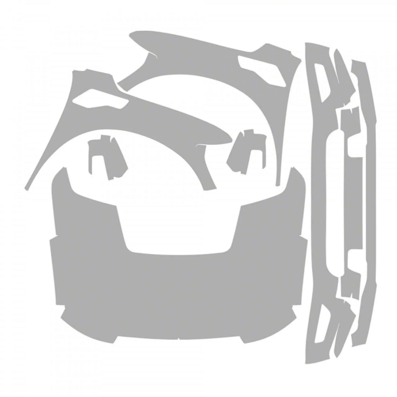 F-150 Paint Protection PPF Pre-Cut Kit; Complete Full Front Kit; Gloss ...