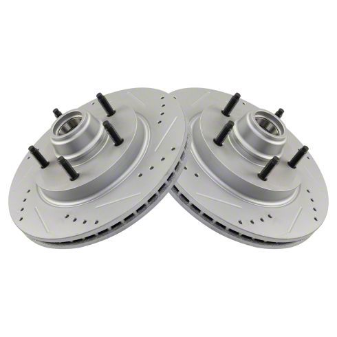 F-150 Performance Drilled and Slotted 5-Lug Rotors; Front (97-99 2WD F ...