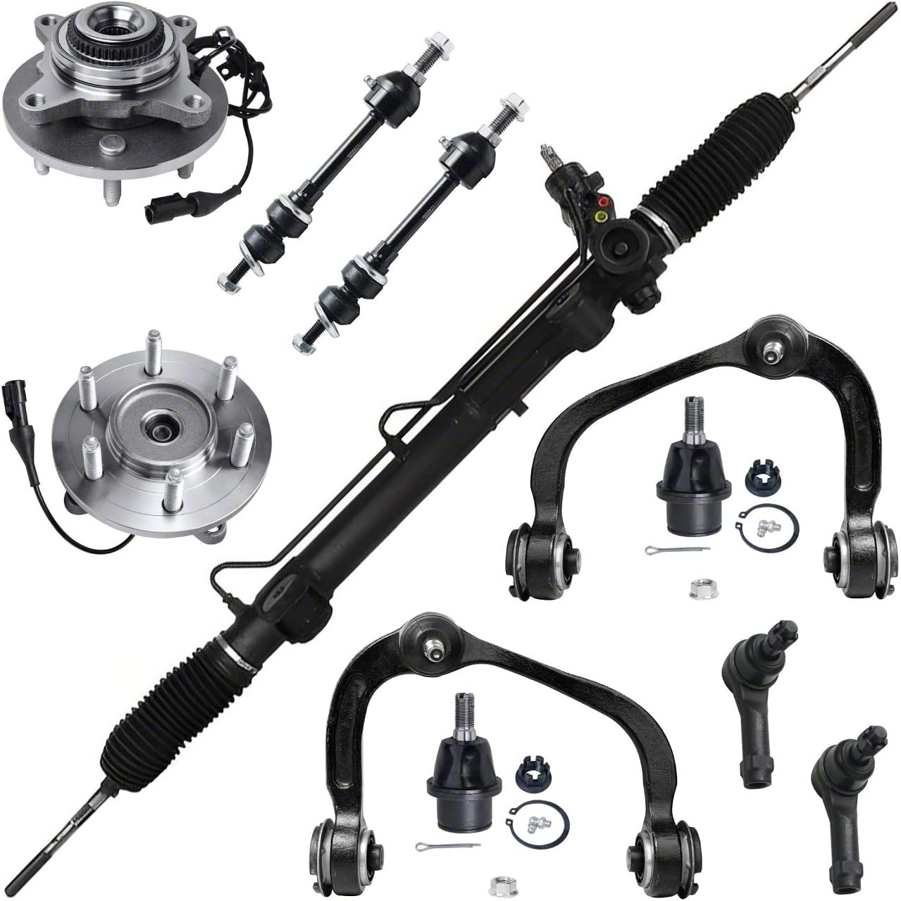F-150 Power Steering Rack and Pinion with Front Upper Control Arms ...