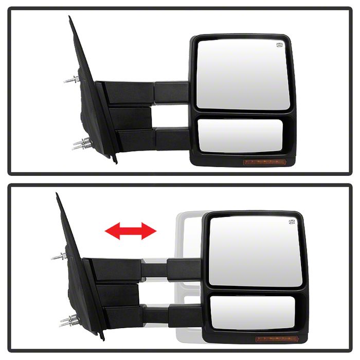 F-150 Powered Heated Telescoping Mirror with Amber LED Turn Signal ...