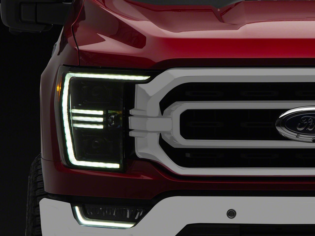 F-150 PRO-Series Projector Headlights; Alpha Black Housing; Clear Lens ...