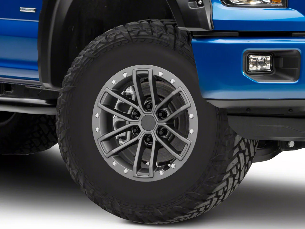 F-150 Raptor Beadlock Style Charcoal 6-Lug Wheel; 17x8.5; 34mm Offset ...
