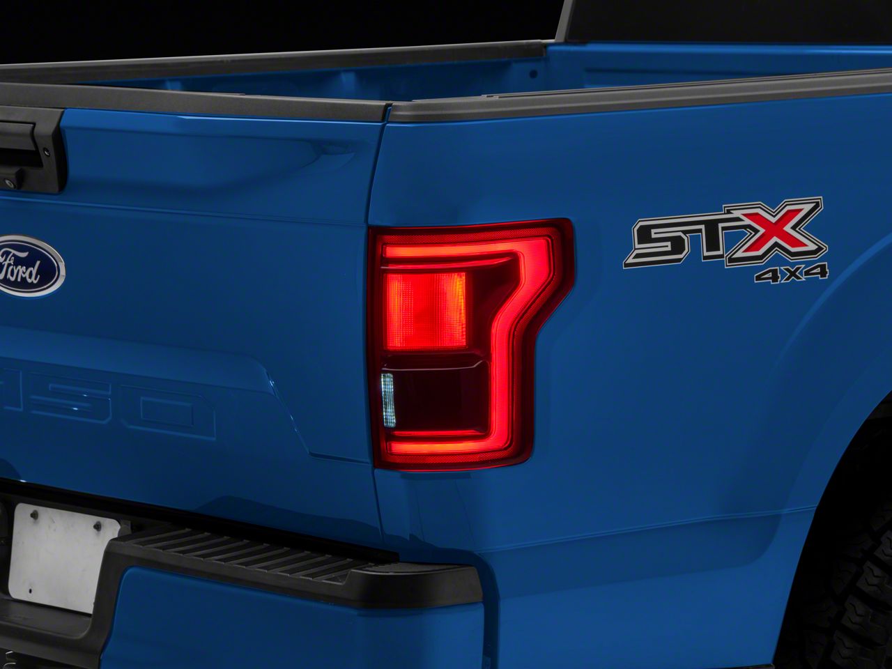 F-150 Raptor BSD Style LED Tail Lights; Chrome Housing; Red Smoked Lens ...