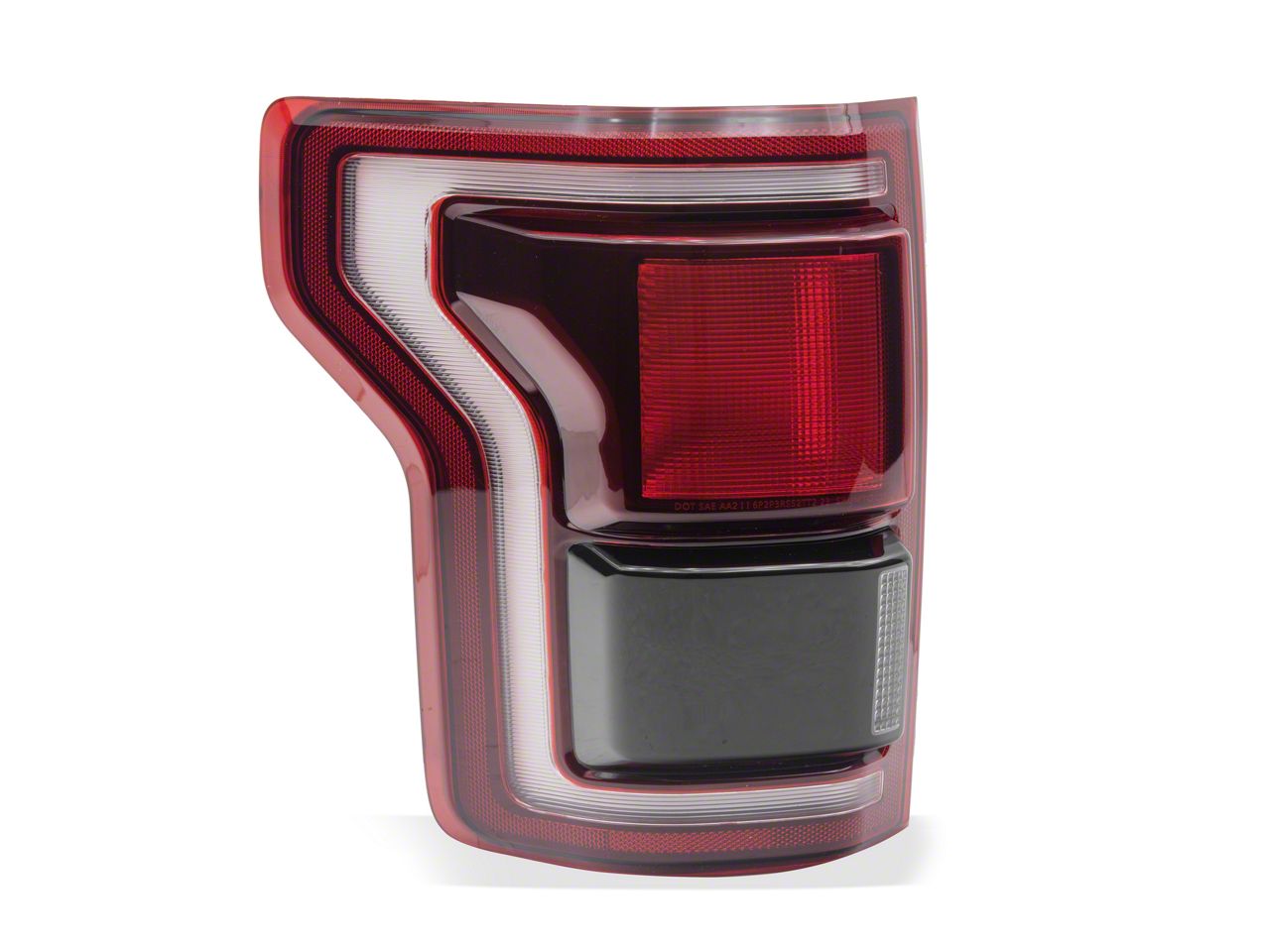 F-150 Raptor BSD Style LED Tail Lights; Chrome Housing; Red Smoked Lens ...
