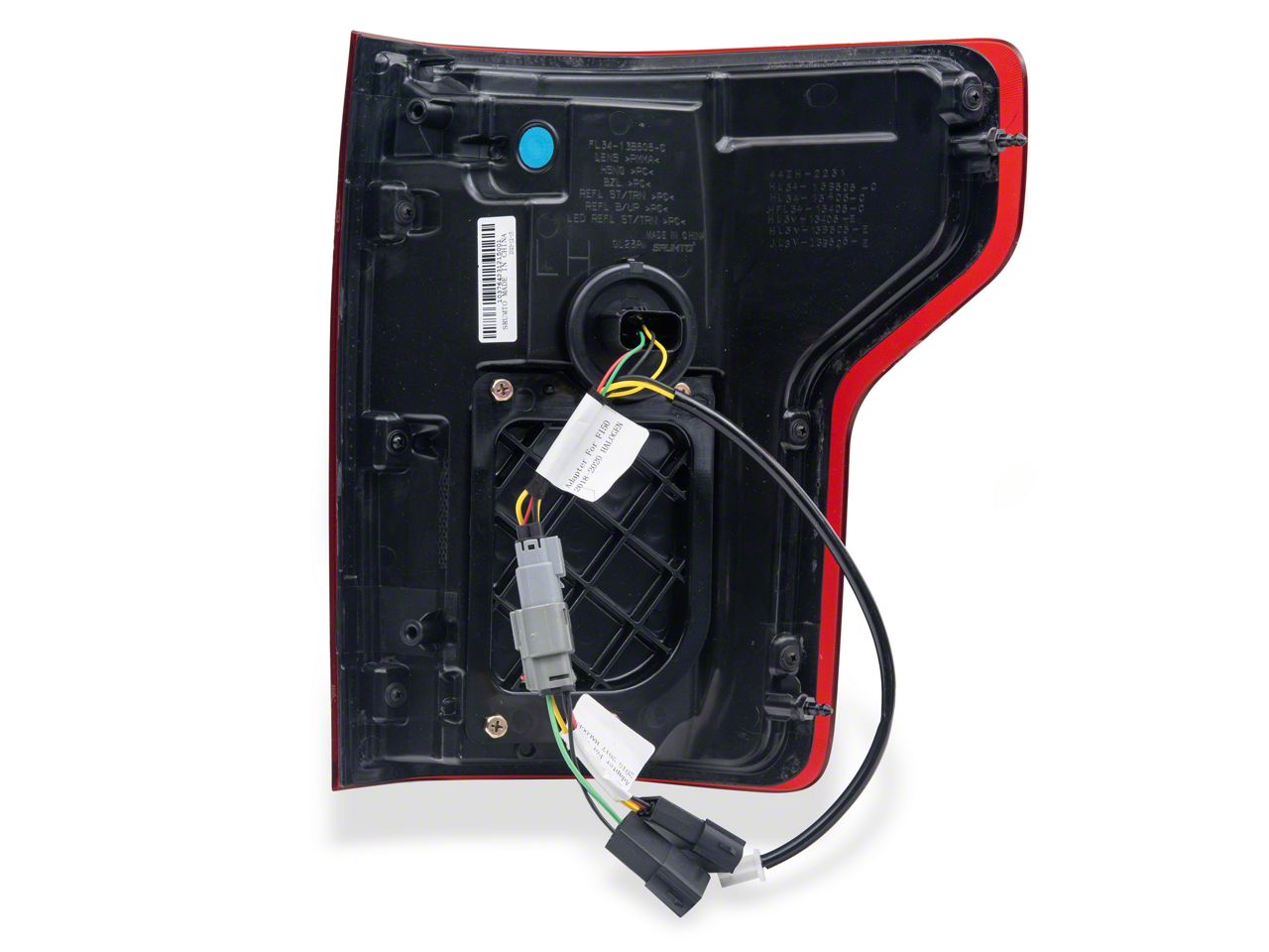 F-150 Raptor BSD Style LED Tail Lights; Chrome Housing; Red Smoked Lens ...
