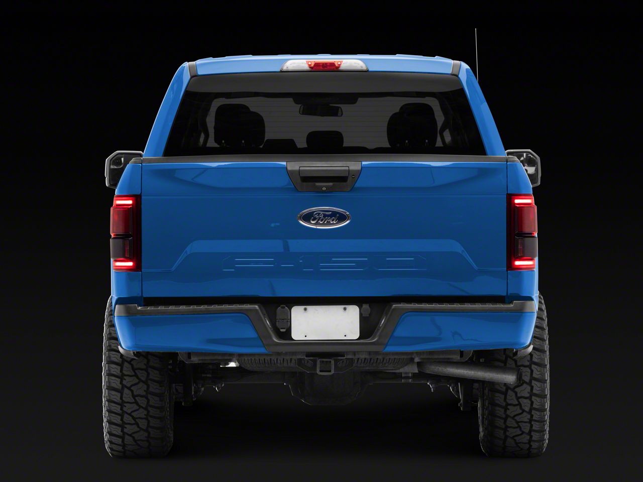 F-150 Raptor BSD Style LED Tail Lights; Chrome Housing; Red Smoked Lens ...