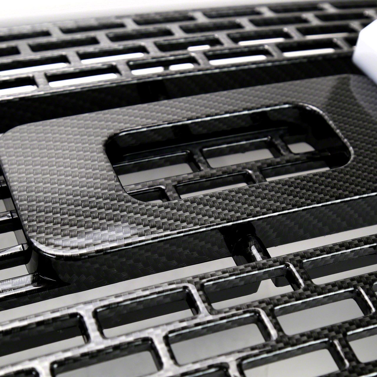 F-150 Raptor Style Mesh Front Grille with LED Light Bar; Gloss Black ...
