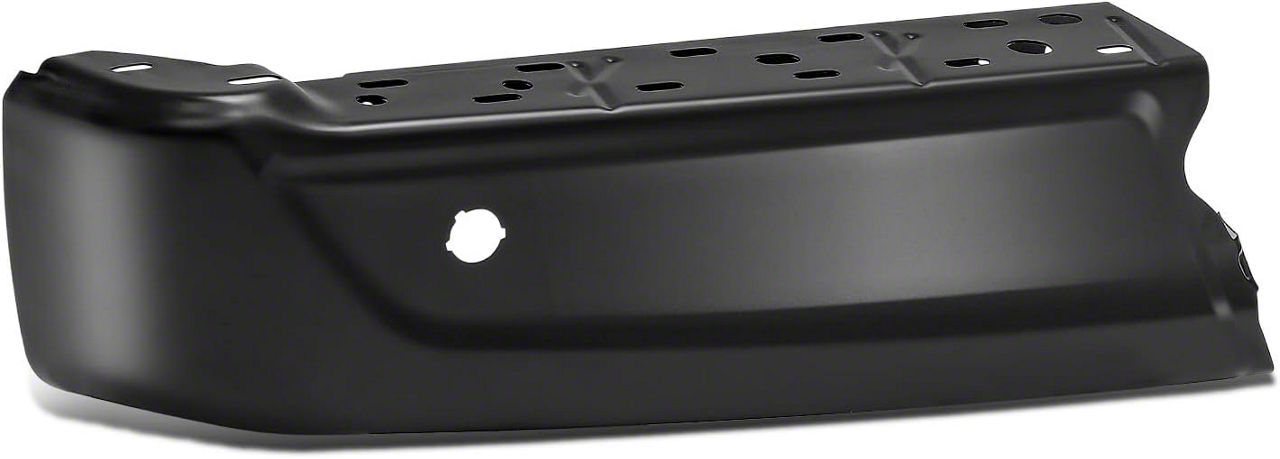 F-150 Rear Bumper End Cap; Pre-Drilled for Backup Sensors; Black ...