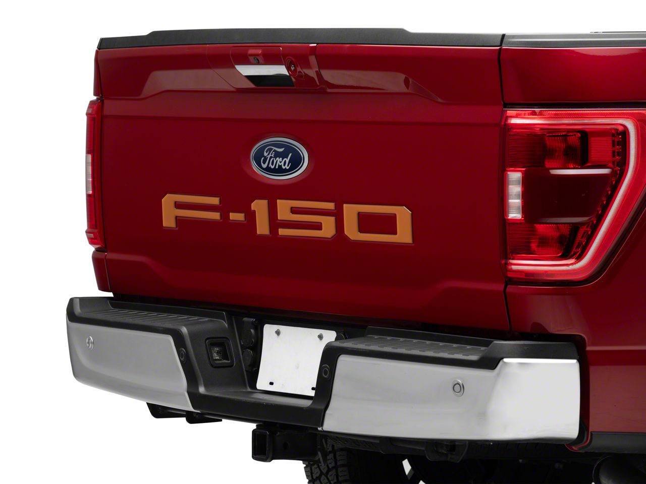 F-150 Rear Tailgate Letter Inserts; Tremor Orange (21-24 F-150 w/o ...