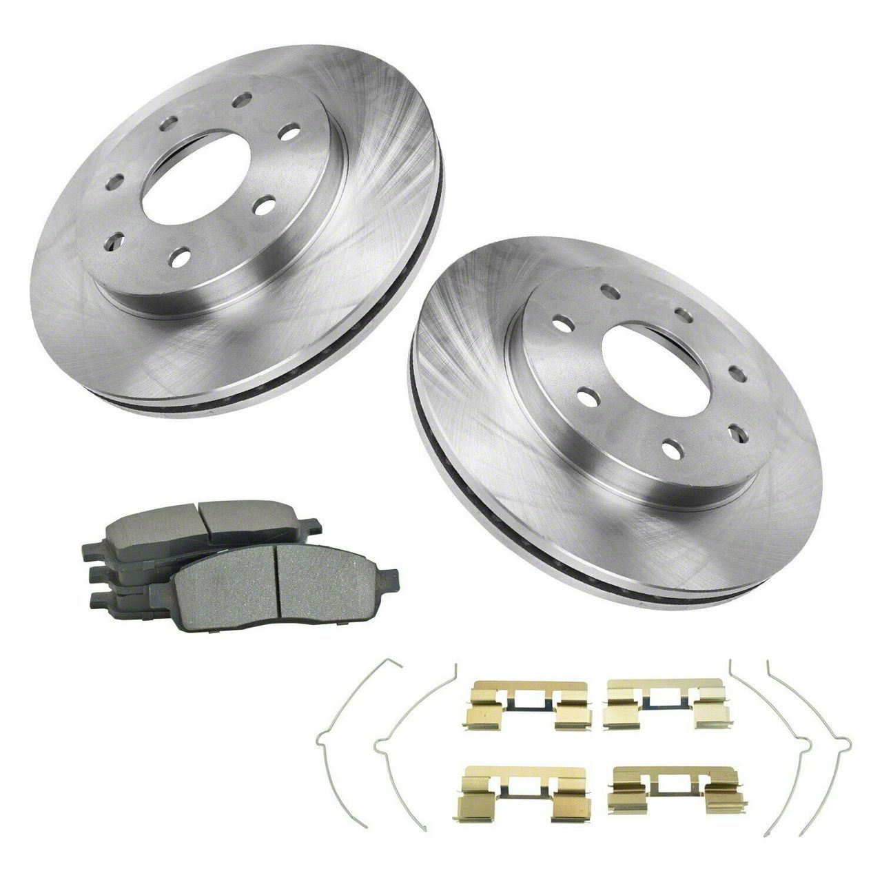 F-150 Semi-Metallic 7-Lug Brake Rotor and Pad Kit; Front (04-08 4WD F ...