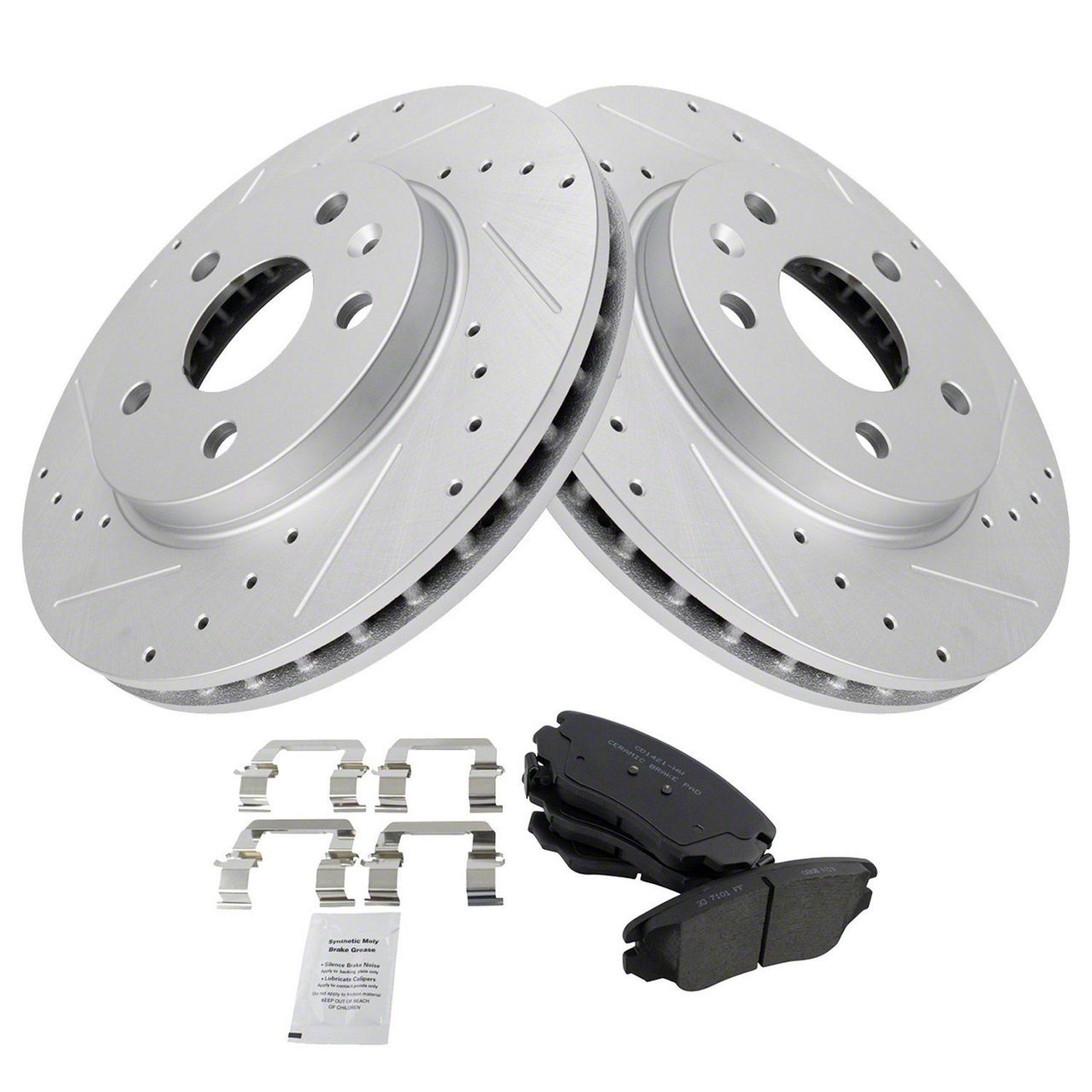 F-150 Semi-Metallic Performance 6-Lug Brake Rotor and Pad Kit; Front ...