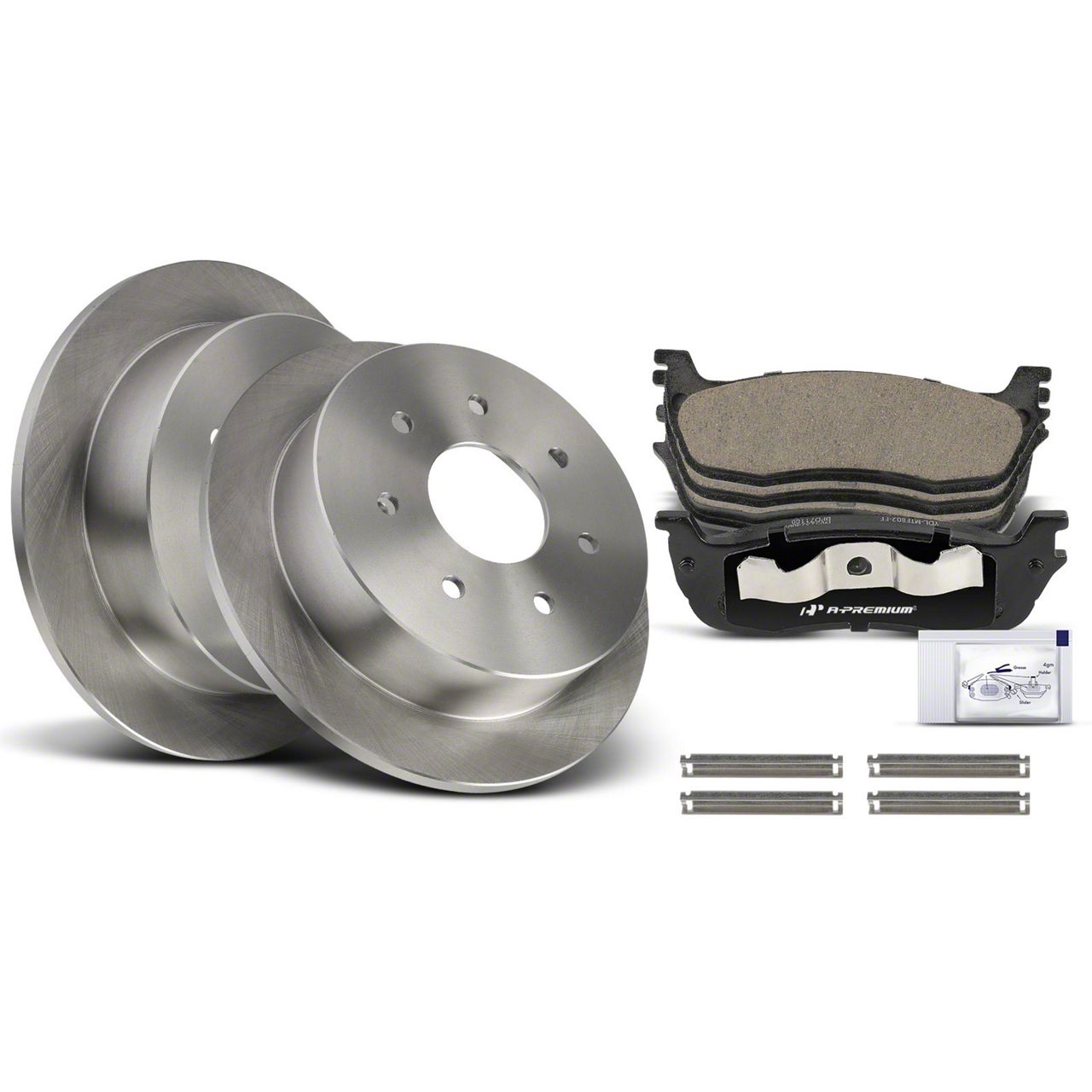 F-150 Solid 7-Lug Brake Rotor and Pad Kit; Rear (Late 00-03 F-150 ...