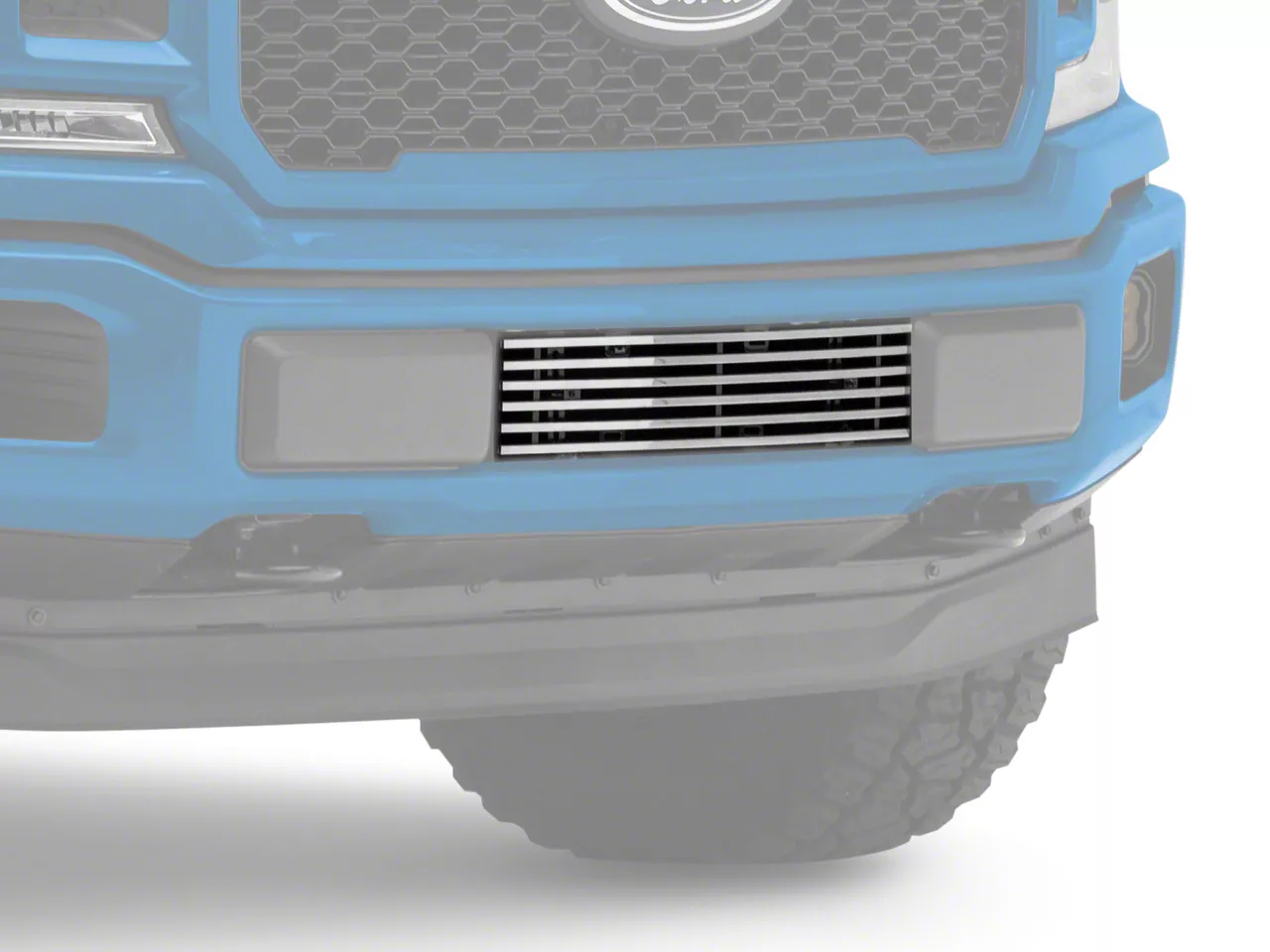 F-150 Stainless Steel Billet Lower Grille Insert; Chrome (18-20 F-150 ...