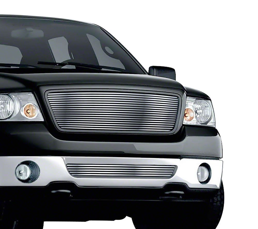F-150 Stainless Steel Billet Upper and Lower Grille Insert; Chrome (06 ...