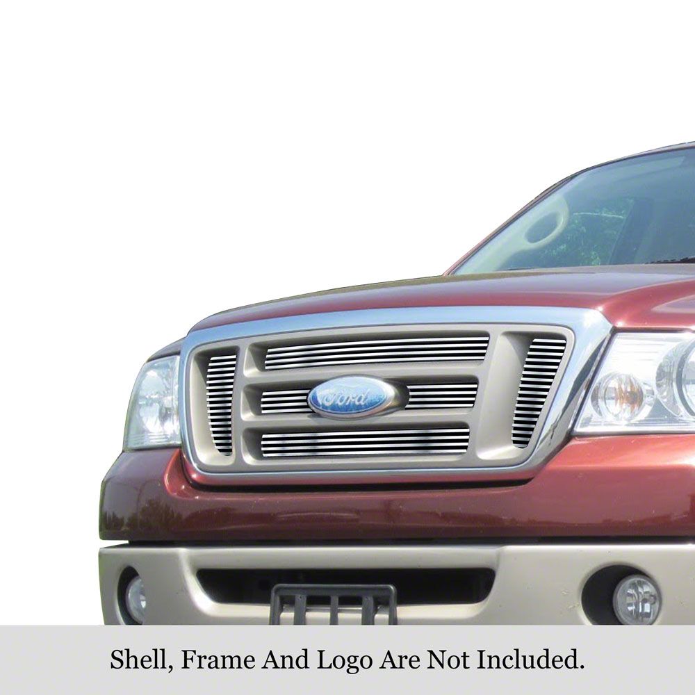 F-150 Stainless Steel Rivet Upper Grille Overlay; Chrome (04-08 F-150 ...