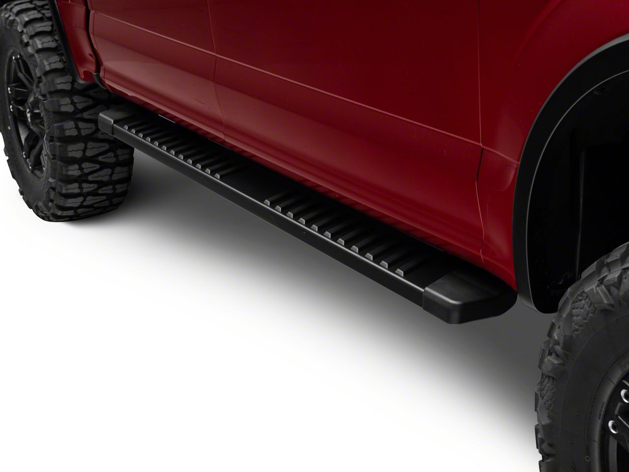 F-150 6-Inch Oval Straight Side Step Bars; Black (15-20 F-150 SuperCrew ...