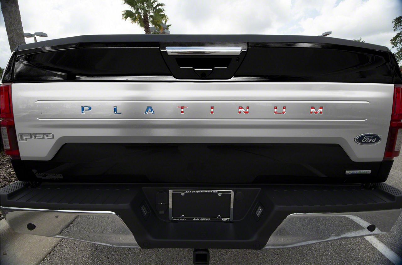 F-150 Tailgate Insert Letters; American Flag (18-20 F-150 Platinum ...