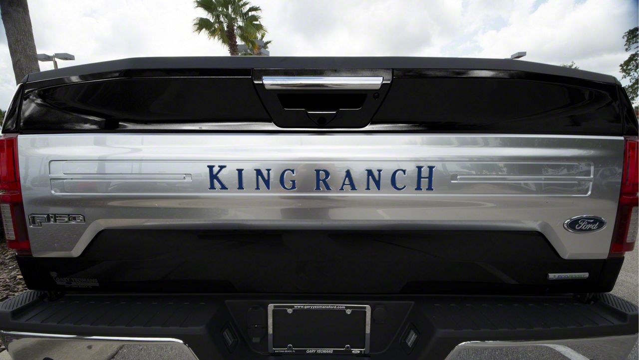 F-150 Tailgate Insert Letters; Ford Emblem Blue (18-20 F-150 King Ranch ...