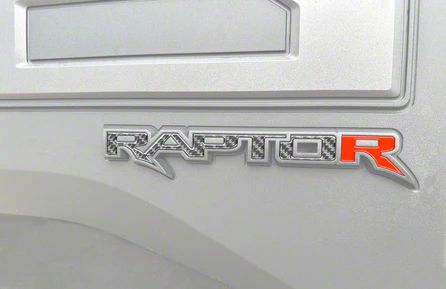 F-150 Tailgate Insert Letters; Reflective Black Topo with Red (21-25 F ...
