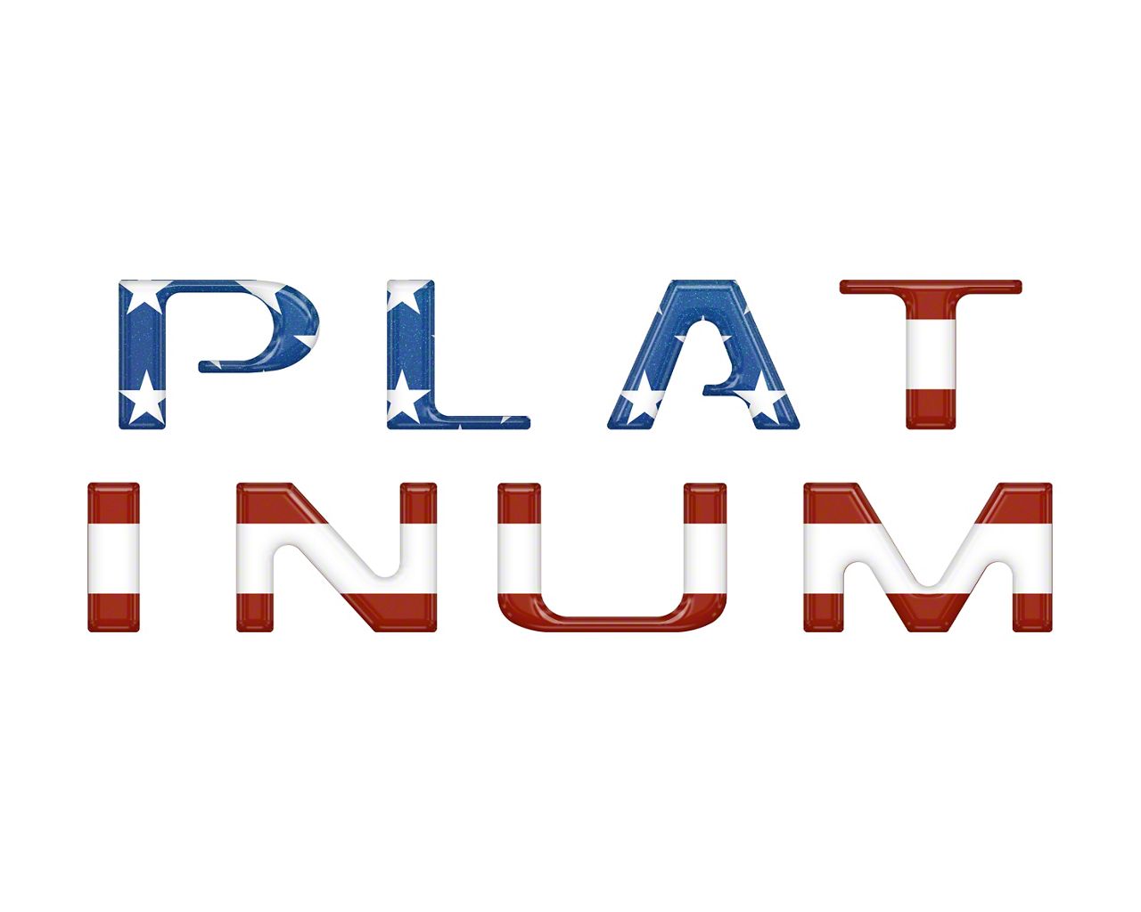 F-150 Tailgate Letter Inserts; American Flag (21-26 F-150 Platinum ...