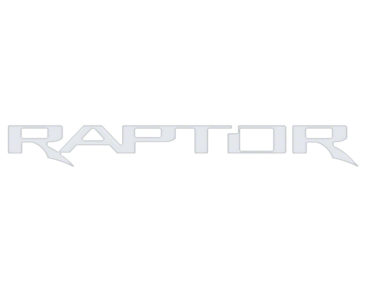 F-150 Tailgate Letter Inserts; Matte White (17-20 F-150 Raptor w/o ...