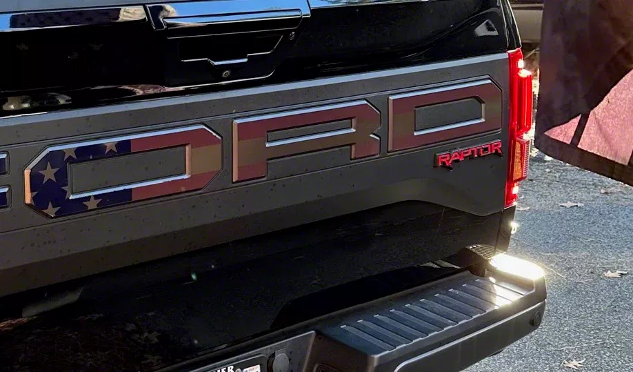 F-150 Tailgate Letter Overlays; Red (17-20 F-150 Raptor w/ Tailgate ...