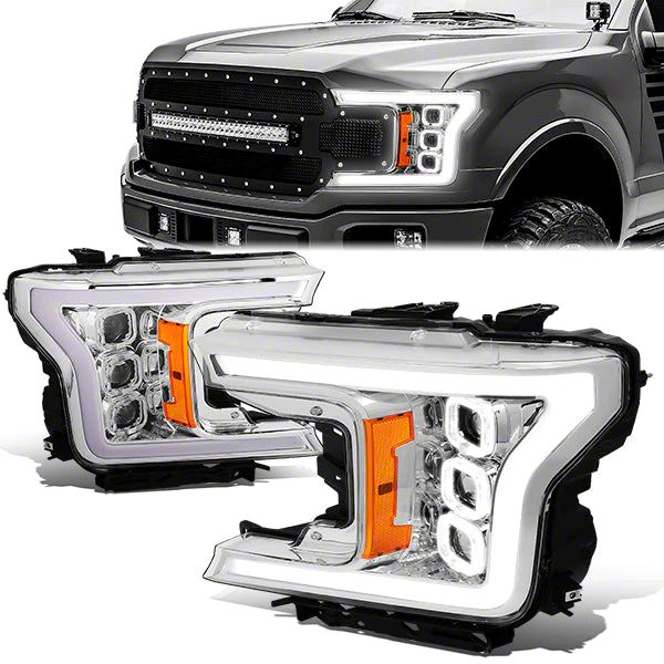 F-150 Triple Sequential LED DRL Projector Headlights with Amber Corners ...