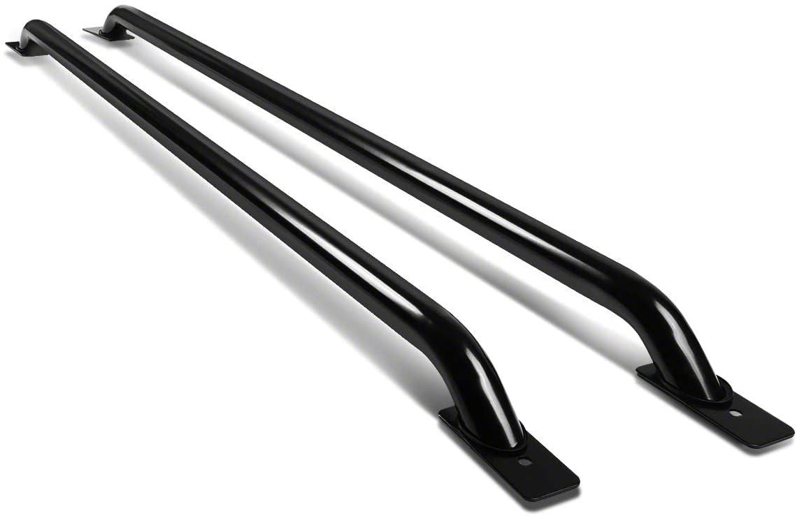 F-150 Truck Bed Rail; Stainless Steel; Black (99-14 F-150 6-1/2-Foot Bed)