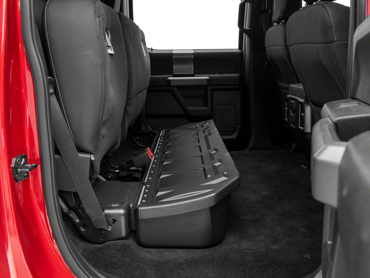 F-150 Underseat Storage with Lockable Lid; Black (15-25 F-150 SuperCrew ...