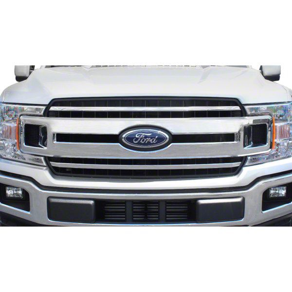 F-150 Upper Grille Overlay; Chrome (18-20 F-150 XL) - Free Shipping