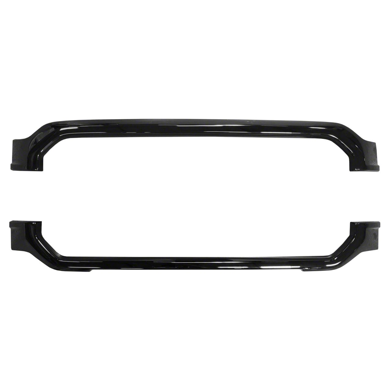 F-150 Upper Grille Overlay; Gloss Black (21-23 F-150 XL w/ STX Package ...