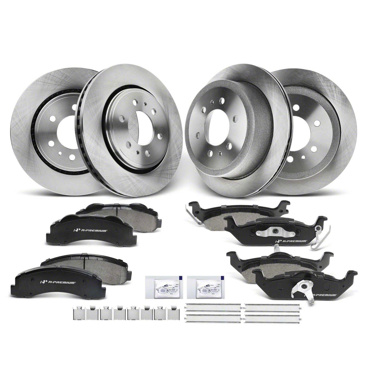 F-150 Vented 6-Lug Brake Rotor and Pad Kit; Front and Rear (10-11 F-150 ...