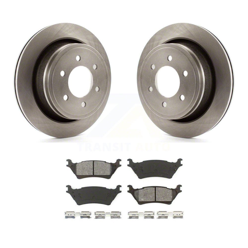 F-150 Vented 6-Lug Brake Rotor and Semi-Metallic Pad Kit; Rear (12-14 F ...
