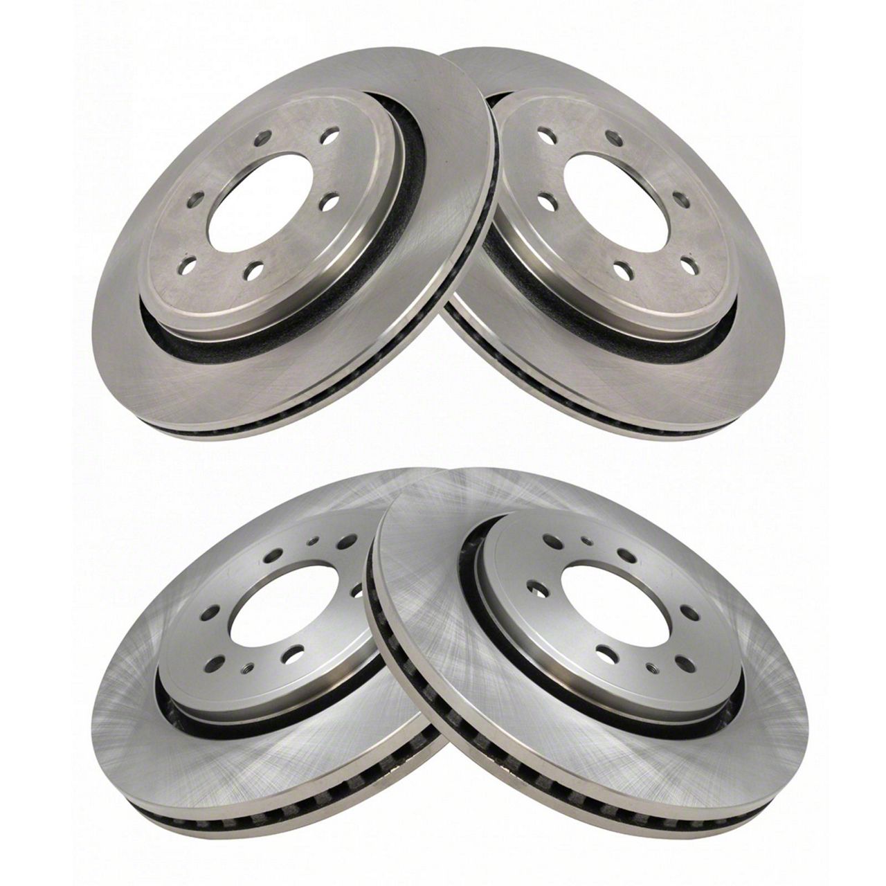 F-150 Vented 6-Lug Rotors; Front and Rear (15-17 F-150 w/ Electric ...