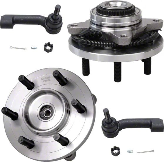 F-150 Wheel Hub Assemblies with Outer Tie Rods; Front (15-17 4WD F-150 ...