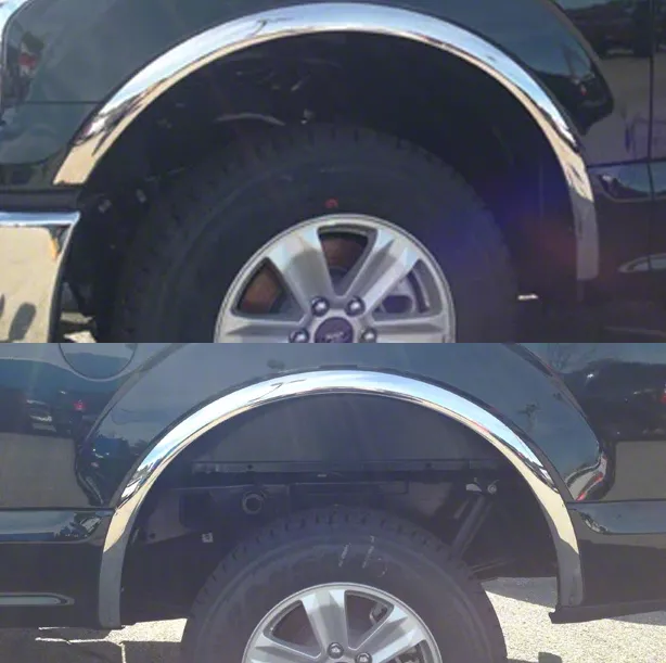 F-150 Wheel Well Fender Trim Molding; Stainless Steel (15-17 F-150 w/o ...