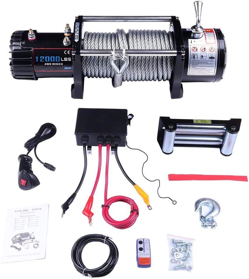 F-250 Super Duty 12,000 lb. Electric Winch with Steel Cable (Universal ...