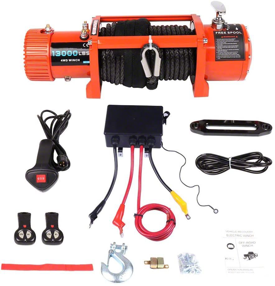 F-250 Super Duty 13,000 lb. Electric Winch with Synthetic Rope ...