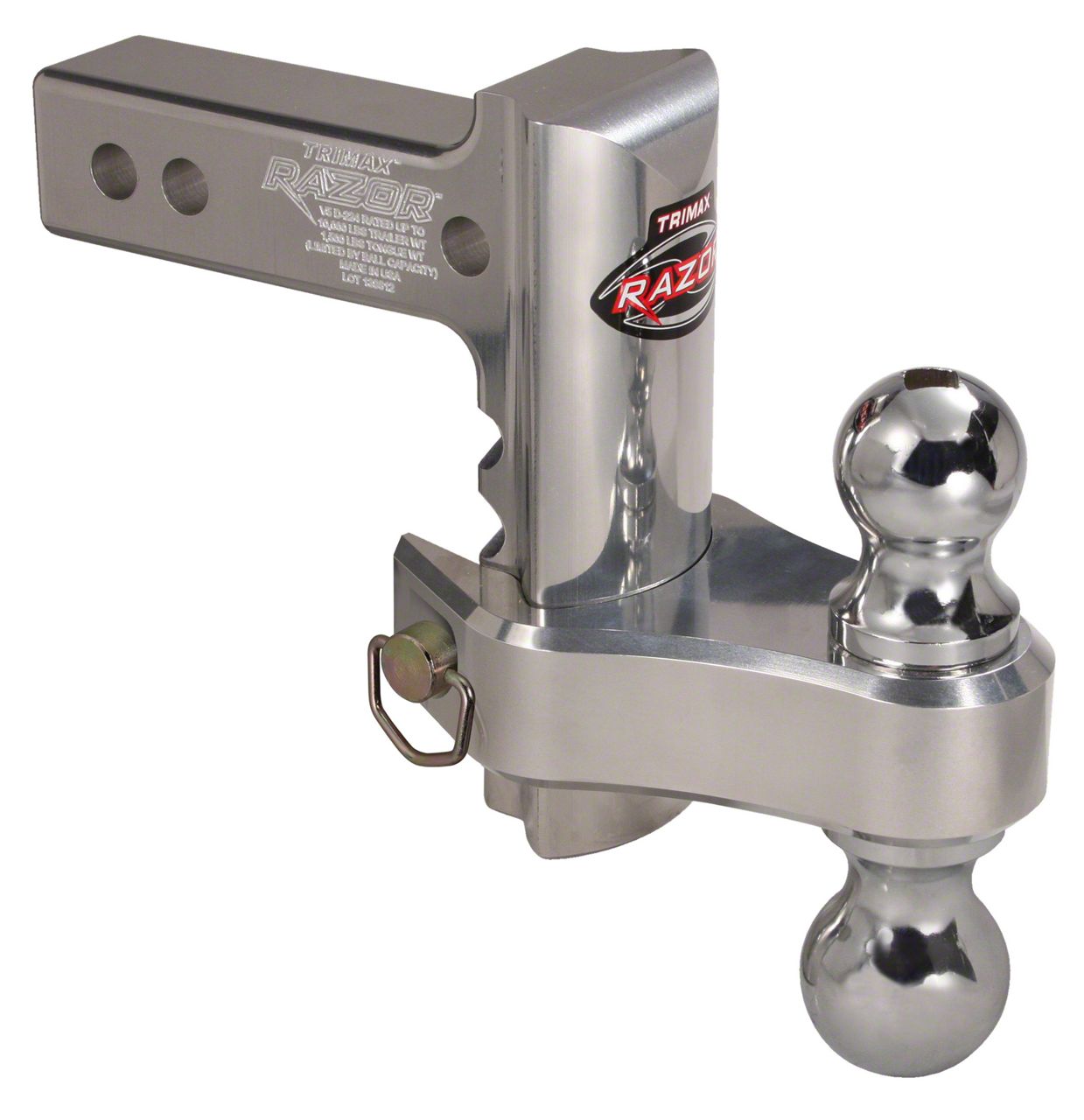 F-250 Super Duty 2-Inch Receiver Aluminum Adjustable Dual Ball Mount ...