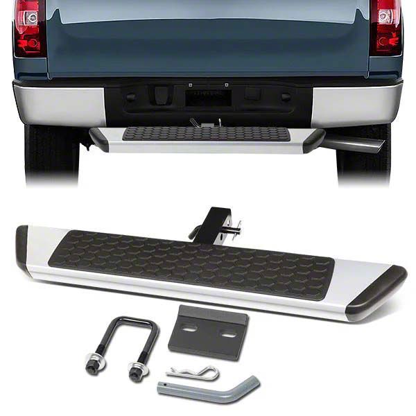 F-250 Super Duty 2-Inch Receiver Hitch Flat Step Board; Silver ...