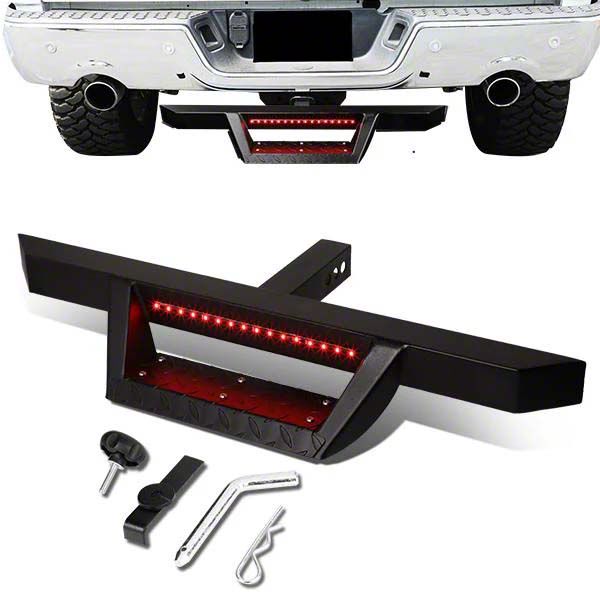 F-250 Super Duty 2-Inch Receiver Hitch Square Step; Black (Universal ...