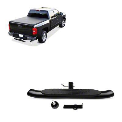 F-250 Super Duty 4-Inch Oval Hitch Step for 2-Inch Receiver; Black ...