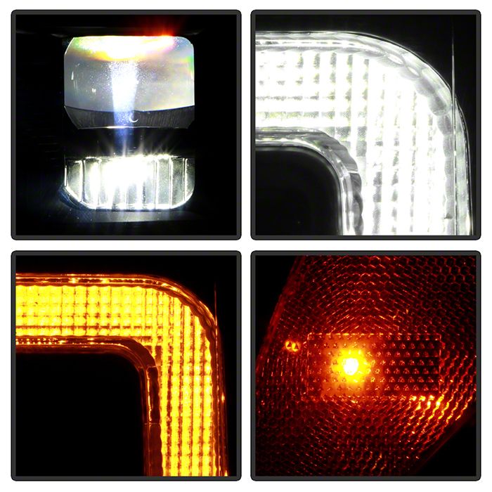 F-250 Super Duty APEX Series High-Power LED Module Headlights; Black ...