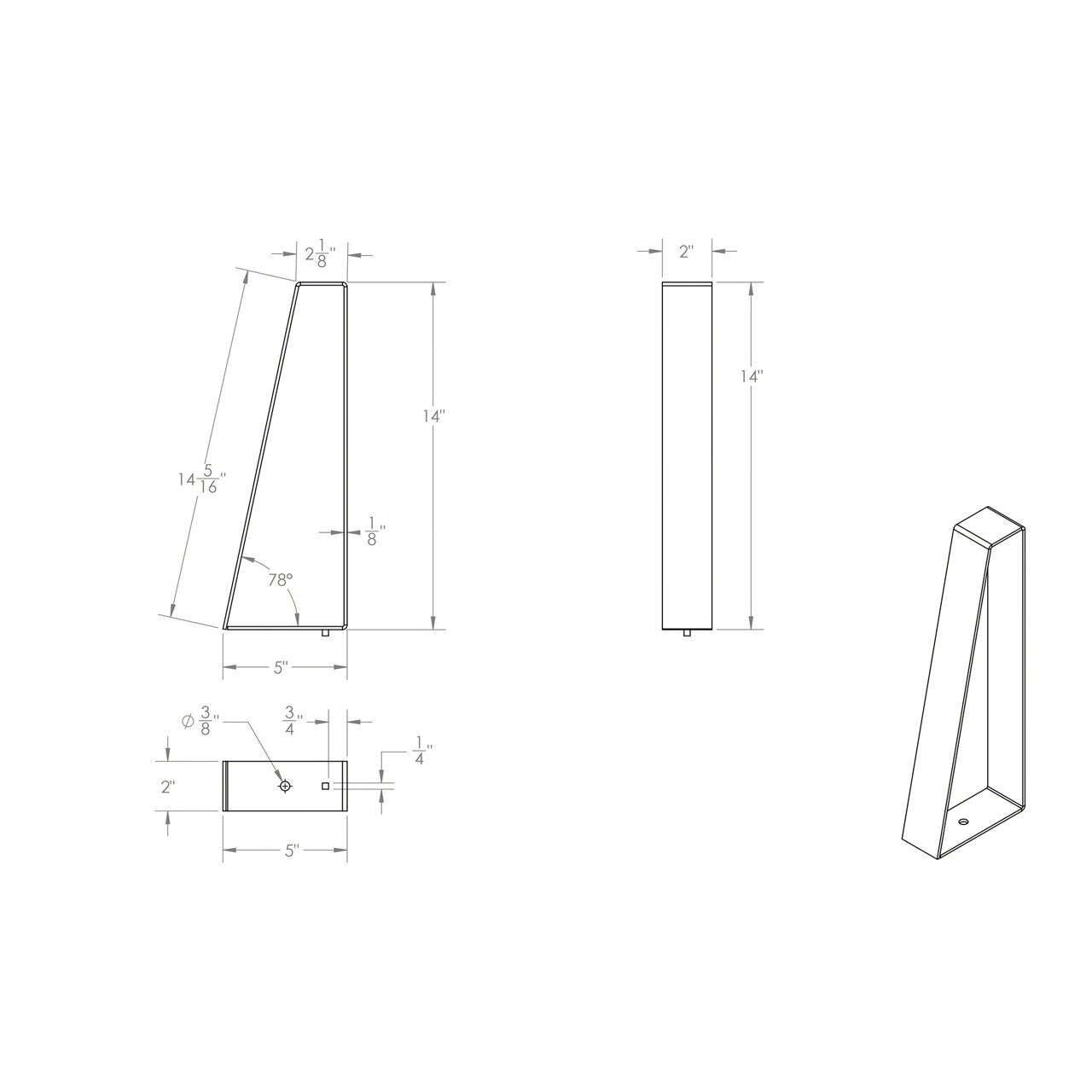 F-250 Super Duty Base K2 Rack Accessory Angular L Hanging Hook; 5-1/4 ...