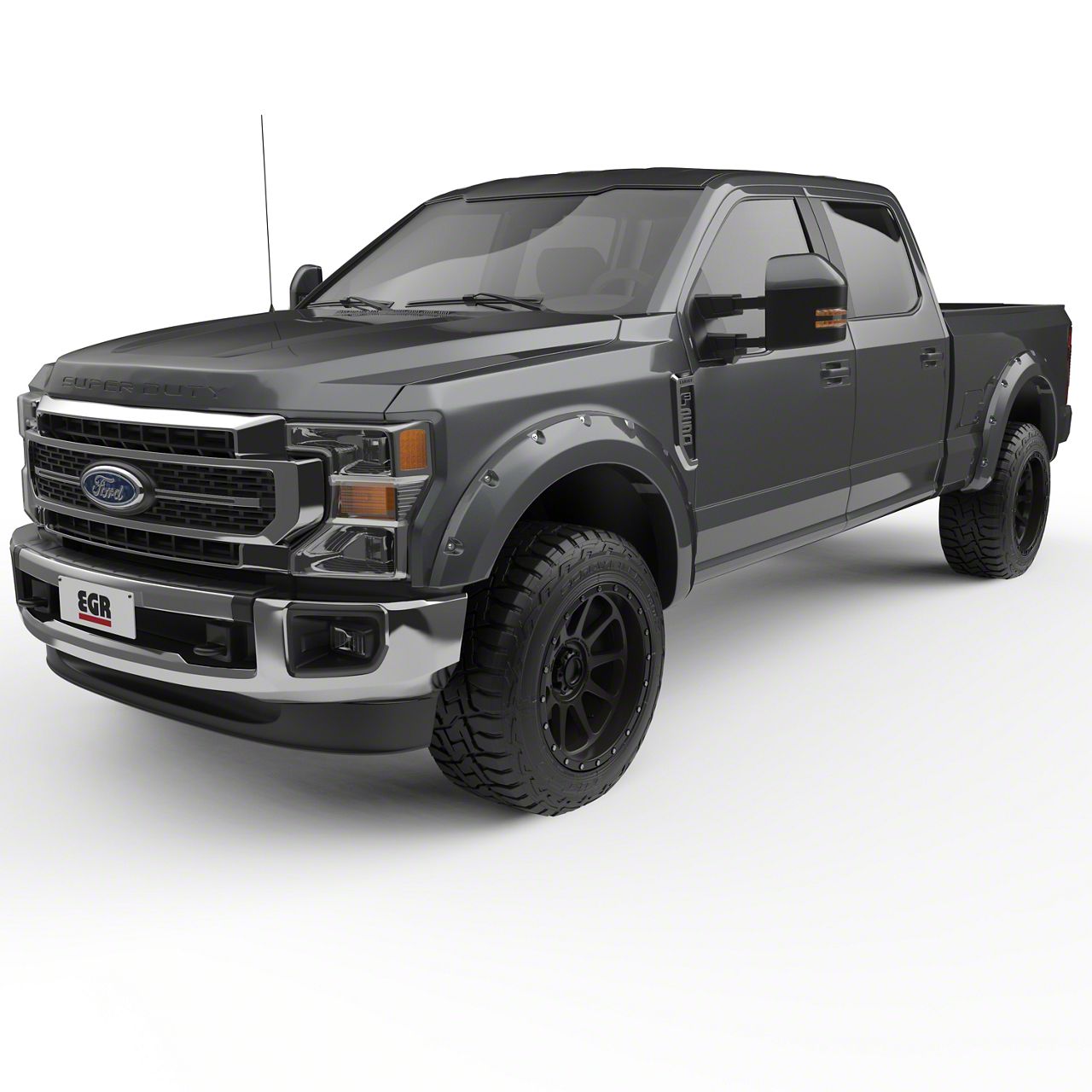 EGR F-250 Super Duty Bolt-On Style Fender Flares; Magnetic Metallic ...