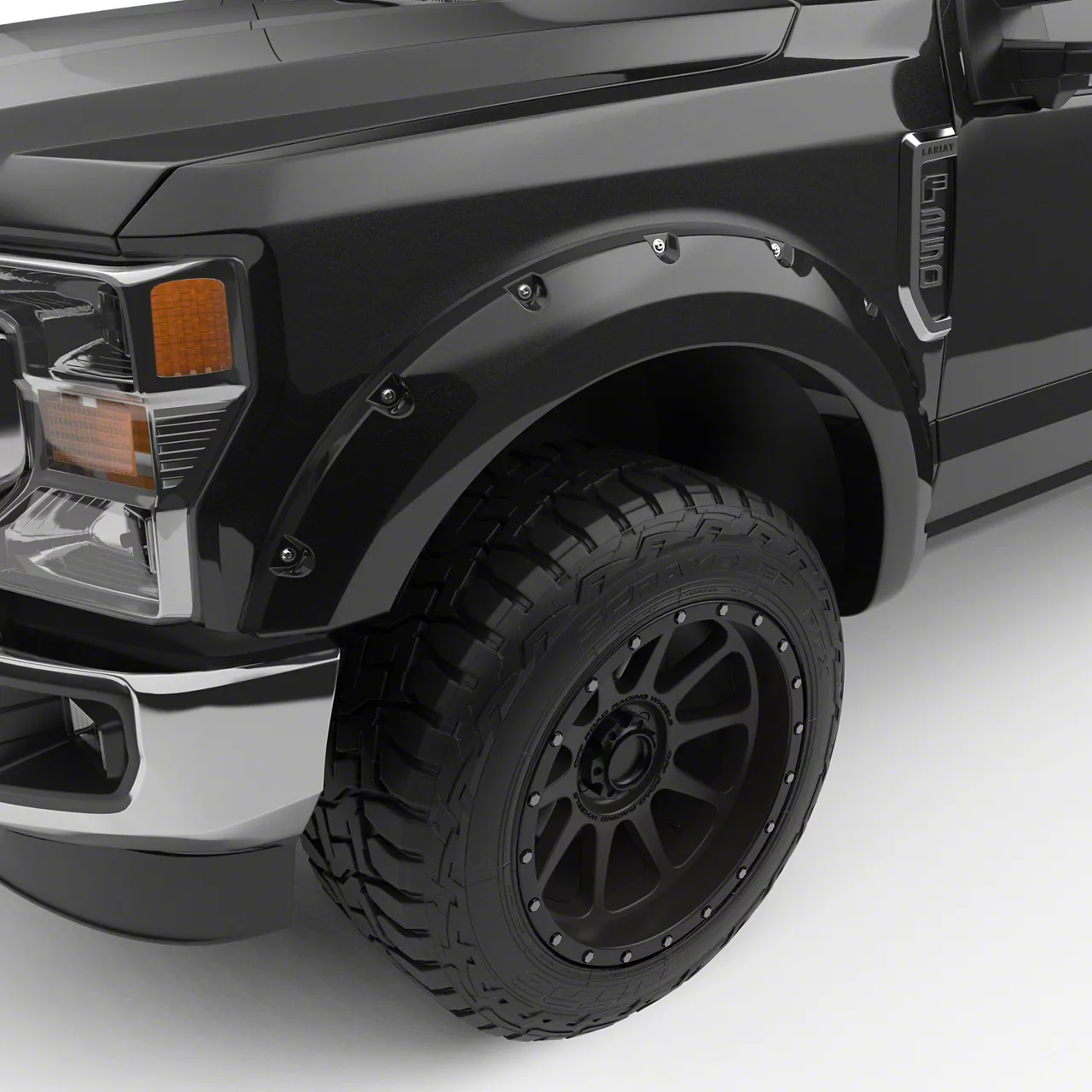 EGR F-250 Super Duty Bolt-On Style Fender Flares; Shadow Black 793914-G1 (17-22 F-250 Super Duty ...