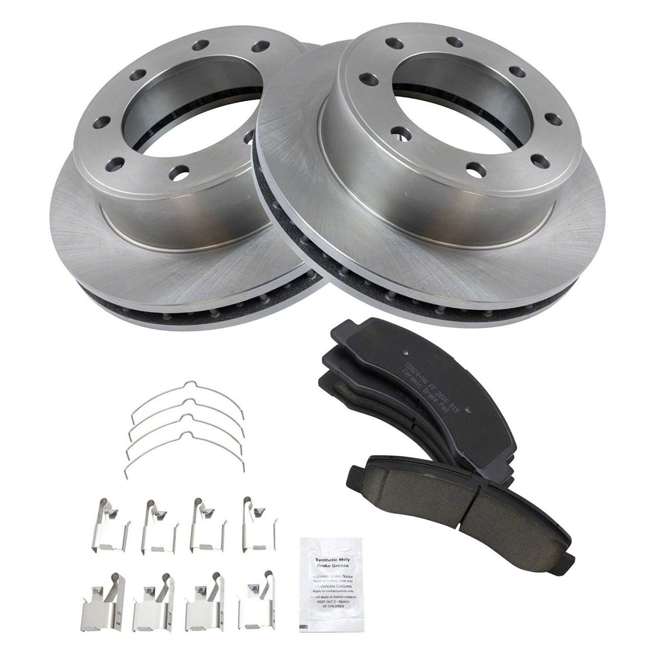 F-250 Super Duty Ceramic 8-Lug Brake Rotor and Pad Kit; Front (00-04 ...