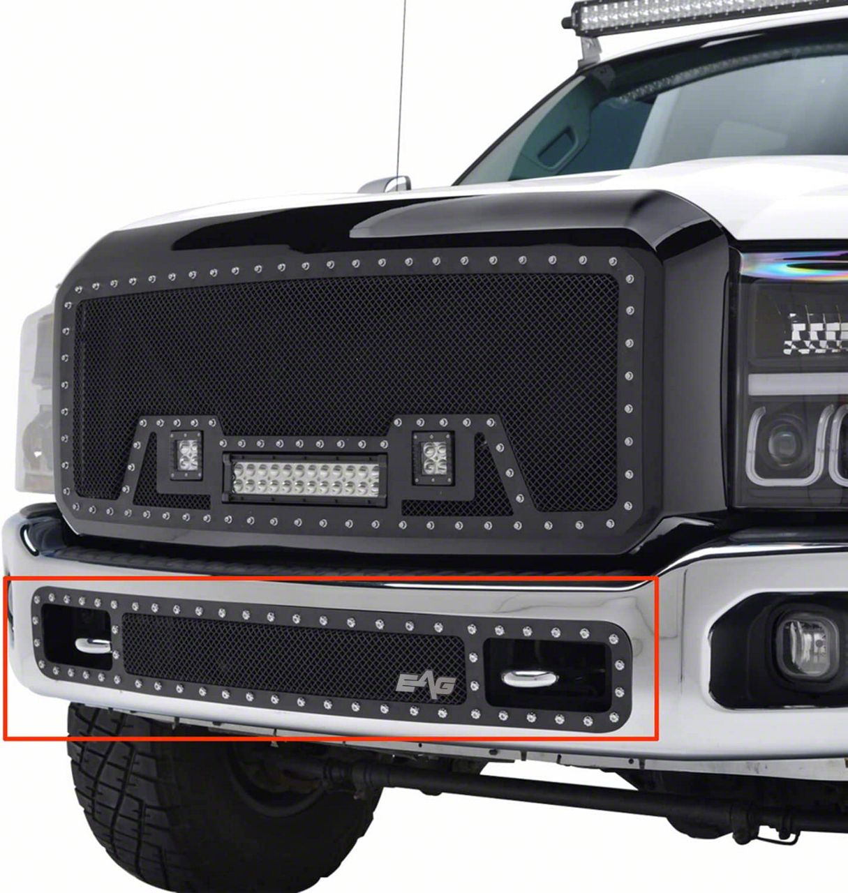 F-250 Super Duty Evolution Stainless Steel Wire Mesh Lower Grille ...