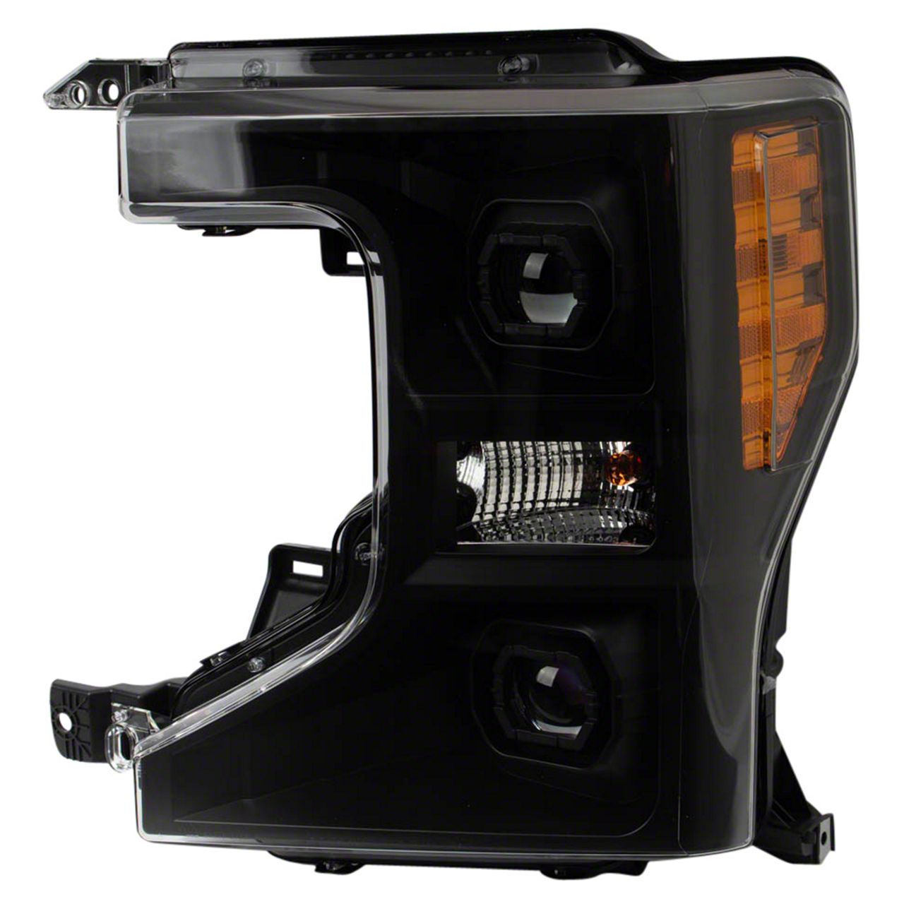 F-250 Super Duty Headlights; Black Housing; Clear Lens (20-22 F-250 ...