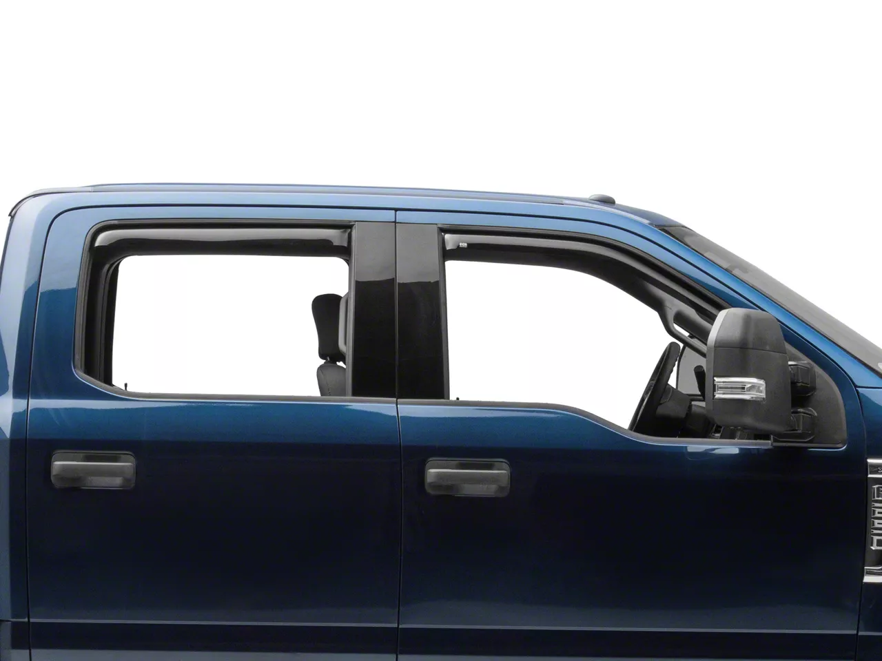 EGR F-250 Super Duty In-Channel Window Visors; Front and Rear; Dark ...